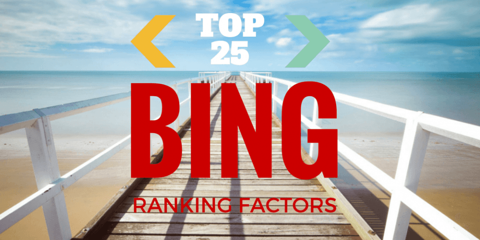 Top 25 Bing Ranking Factors